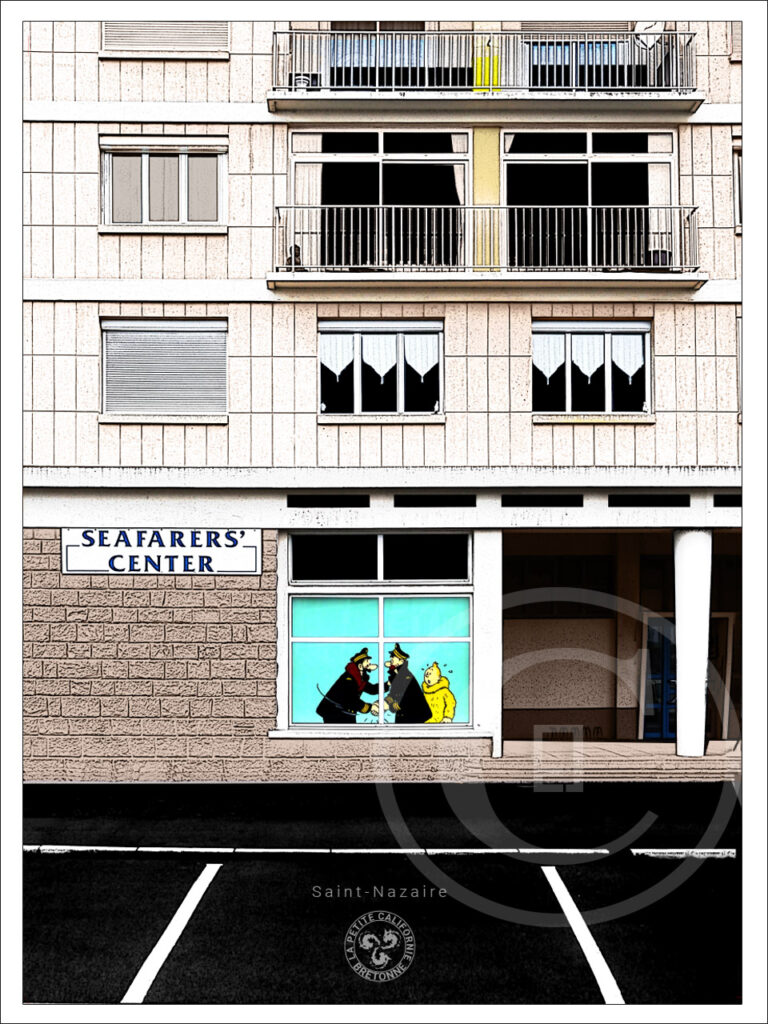 Affiche "SEAFARER'S CENTER" Port de SAINT-NAZAIRE
